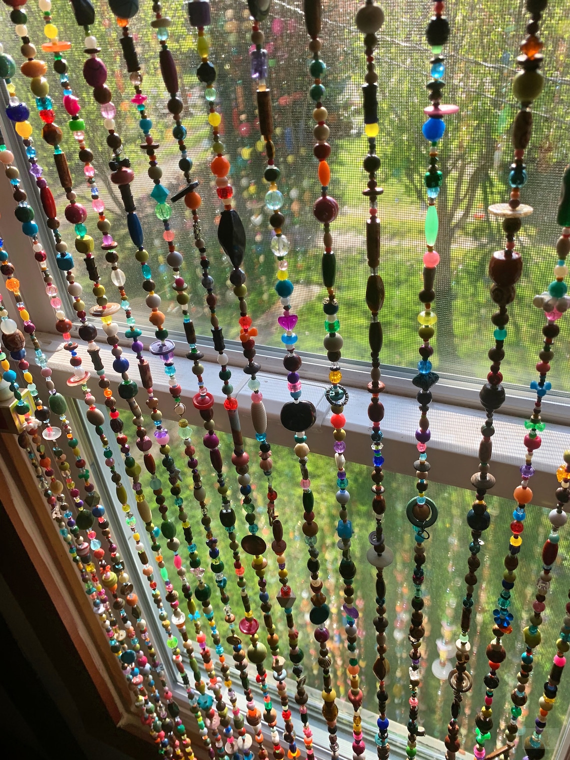 Handmade Beaded Door Curtain - Etsy