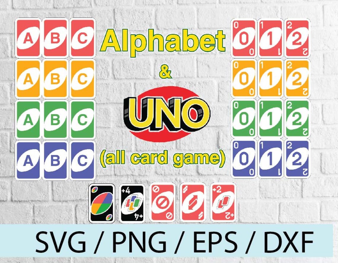 Uno Alphabet Uno svg birthday Uno Drunk Logo Uno t shirt | Etsy