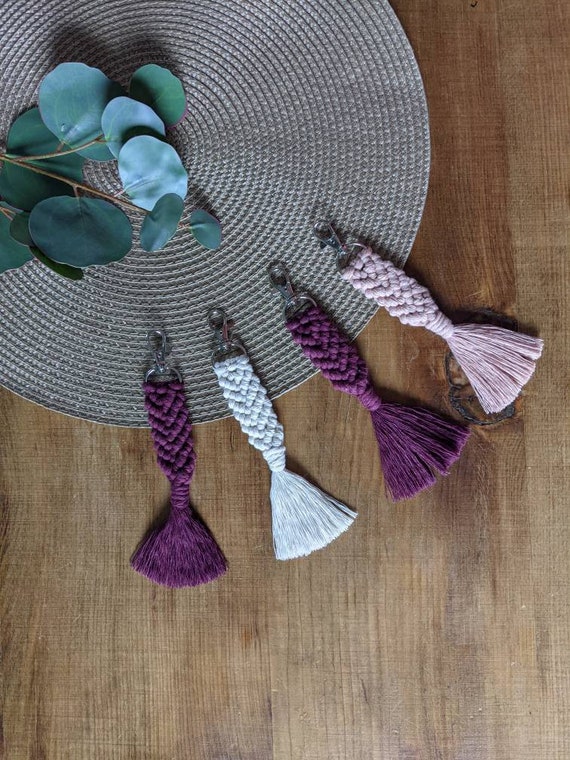 Macrame Mermaid Tail Keychain | Etsy