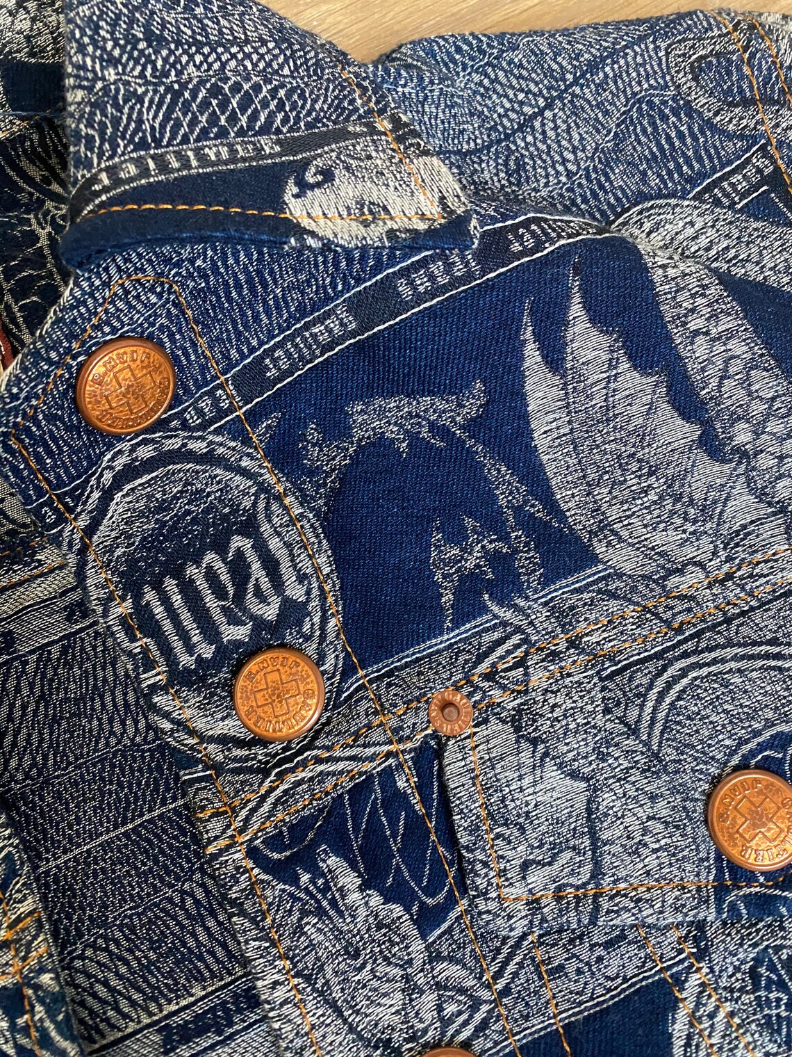 Gaultier Very Rare Dragon Jacquard Denim Jacket - Etsy