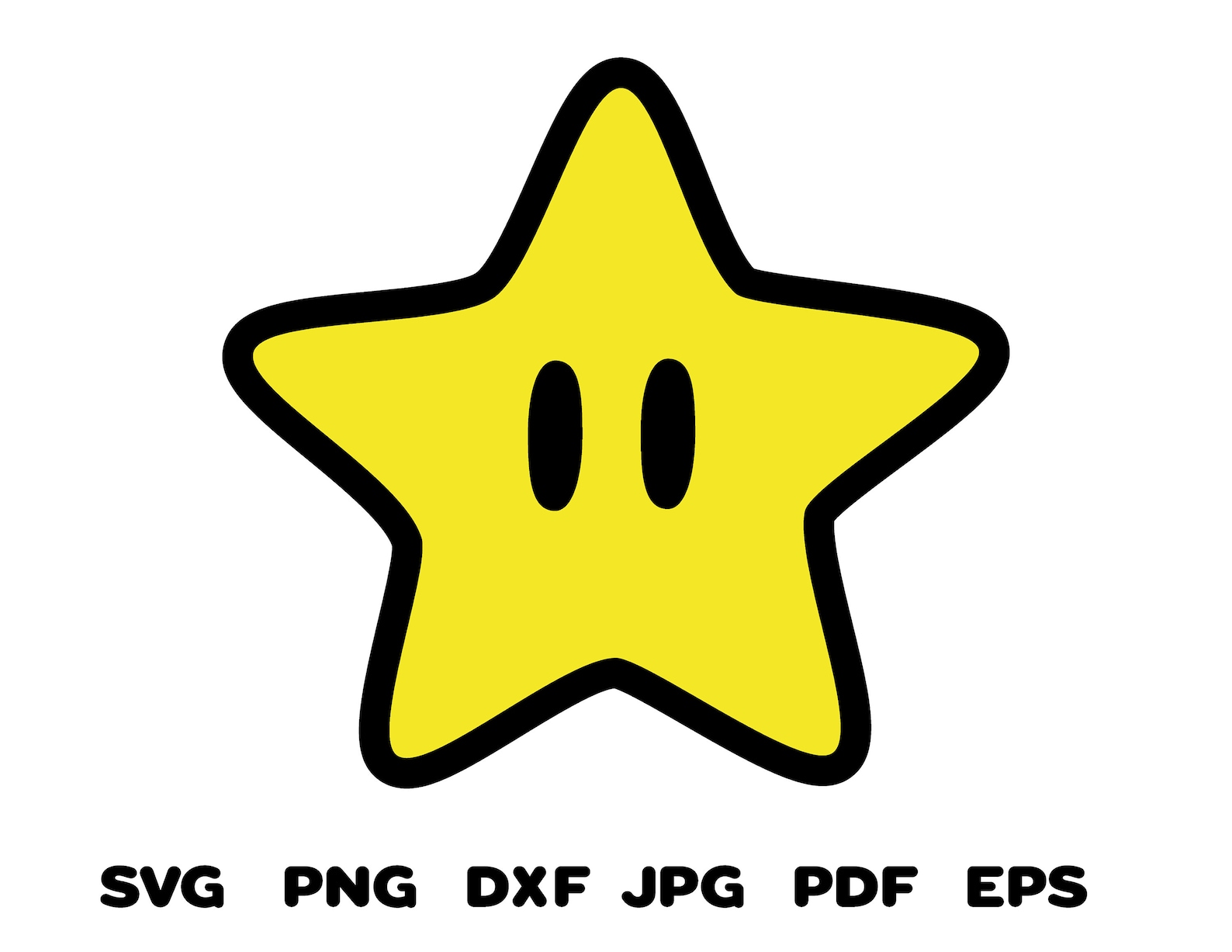 Super Mario Star SVG PNG DXF Cricut Stickers | Etsy