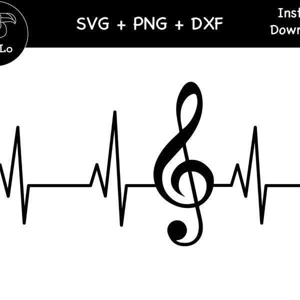 Music Note Heart - Etsy