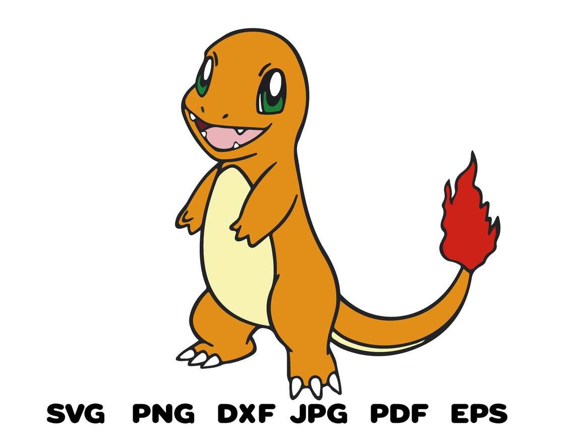 Pokemon Charmander SVG PNG DXF Cricut Stickers Pokemon | Etsy