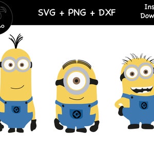 Pack Minions Svg Layered, Stuart, Kevin, Tom, Decal, SVG, PNG, DXF - Etsy