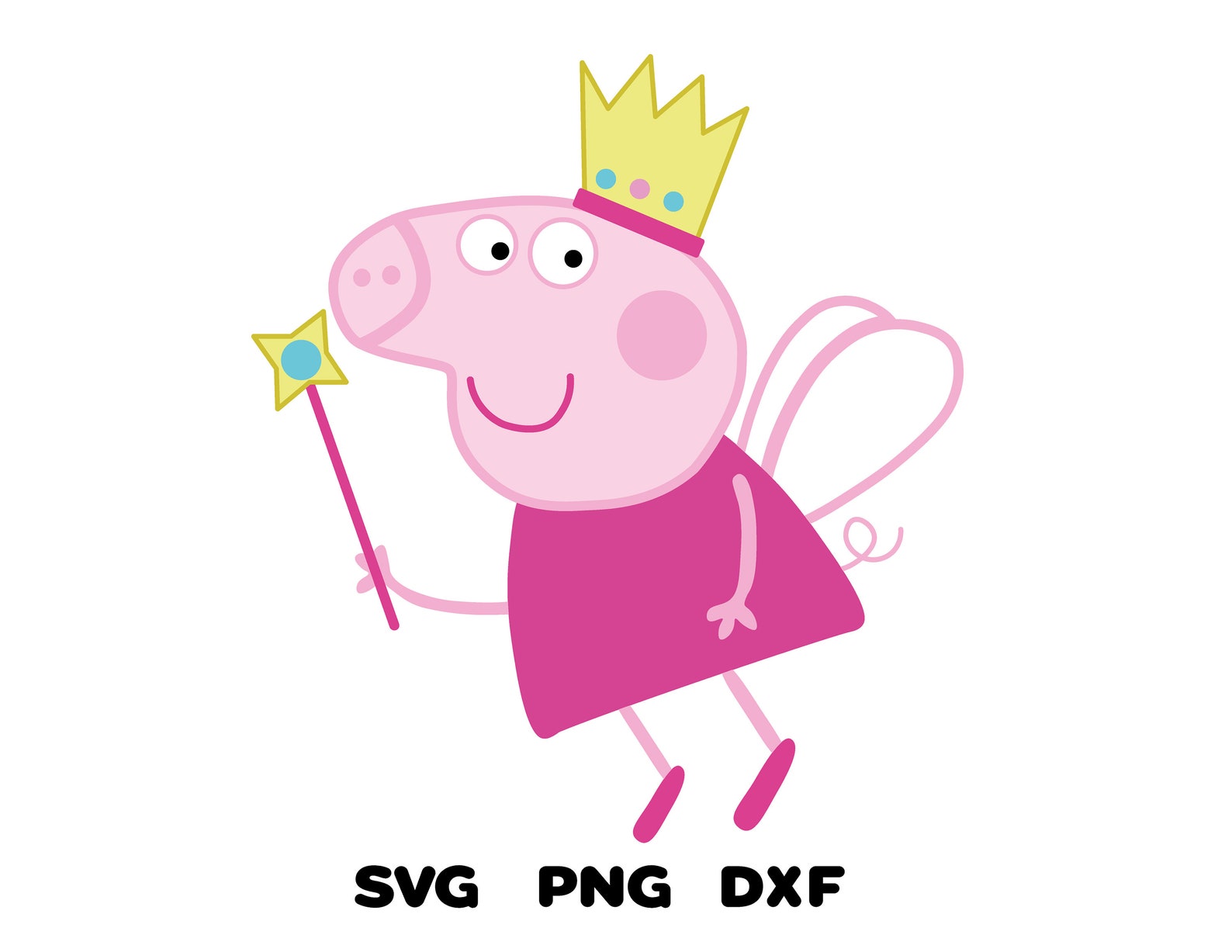 Peppa Pig Svg SVG PNG DXF Cricut Silueta | Etsy