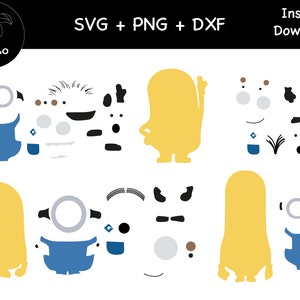 Pack Minions Svg Layered, Stuart, Kevin, Tom, Decal, SVG, PNG, DXF - Etsy