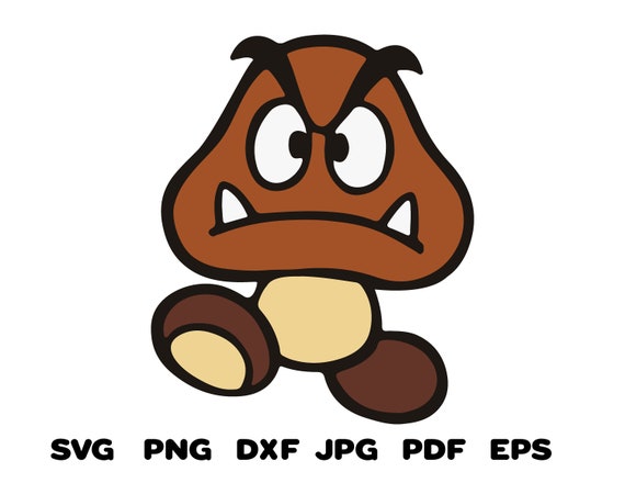 Super Mario Goomba SVG PNG DXF Cricut Stickers | Etsy