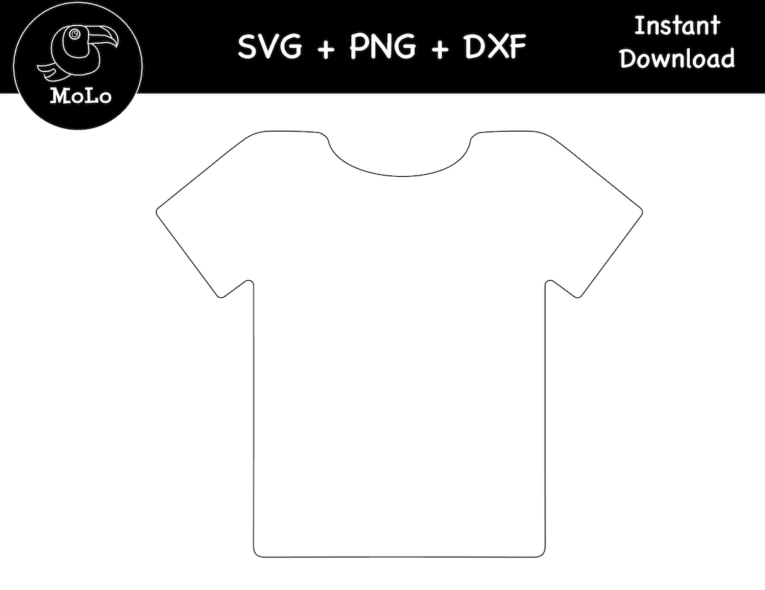 T-shirt Template, T Shirt Outline Cricut, SVG, PNG, DXF Silhouette - Etsy
