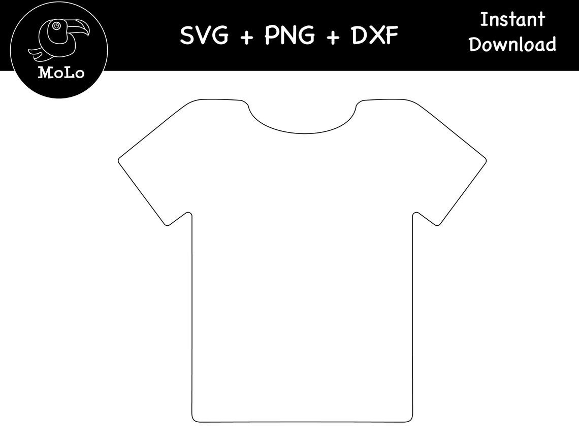 T-shirt Template T Shirt Outline Cricut SVG PNG DXF | Etsy