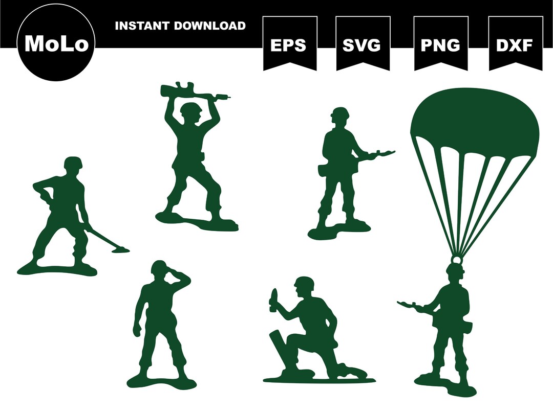Toy Army Men SVG: Soldier Decal, PNG, DXF - Etsy