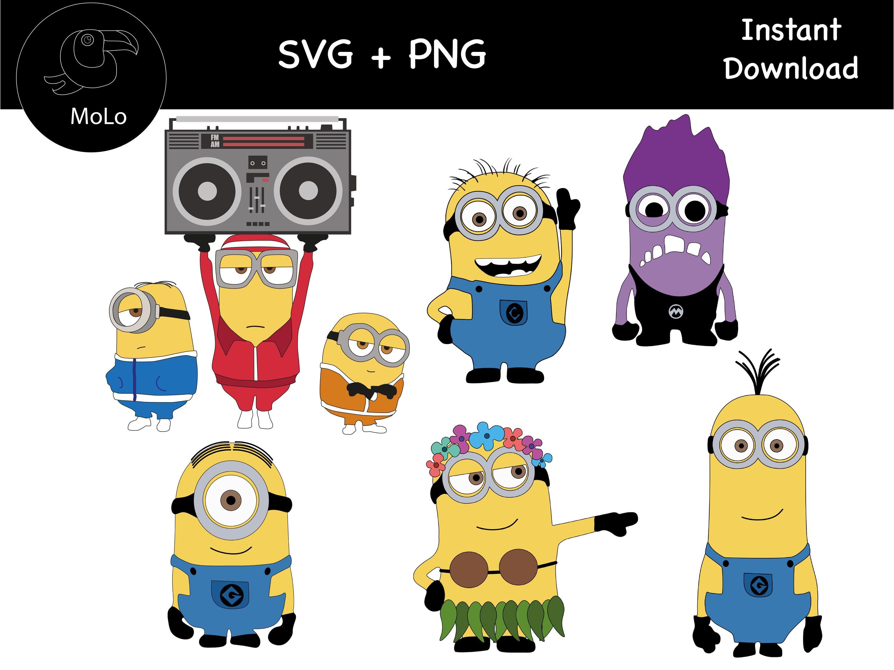 Super Pack Minions Svg Layered, Stuart, Kevin, Tom, Decal, SVG, PNG - Etsy