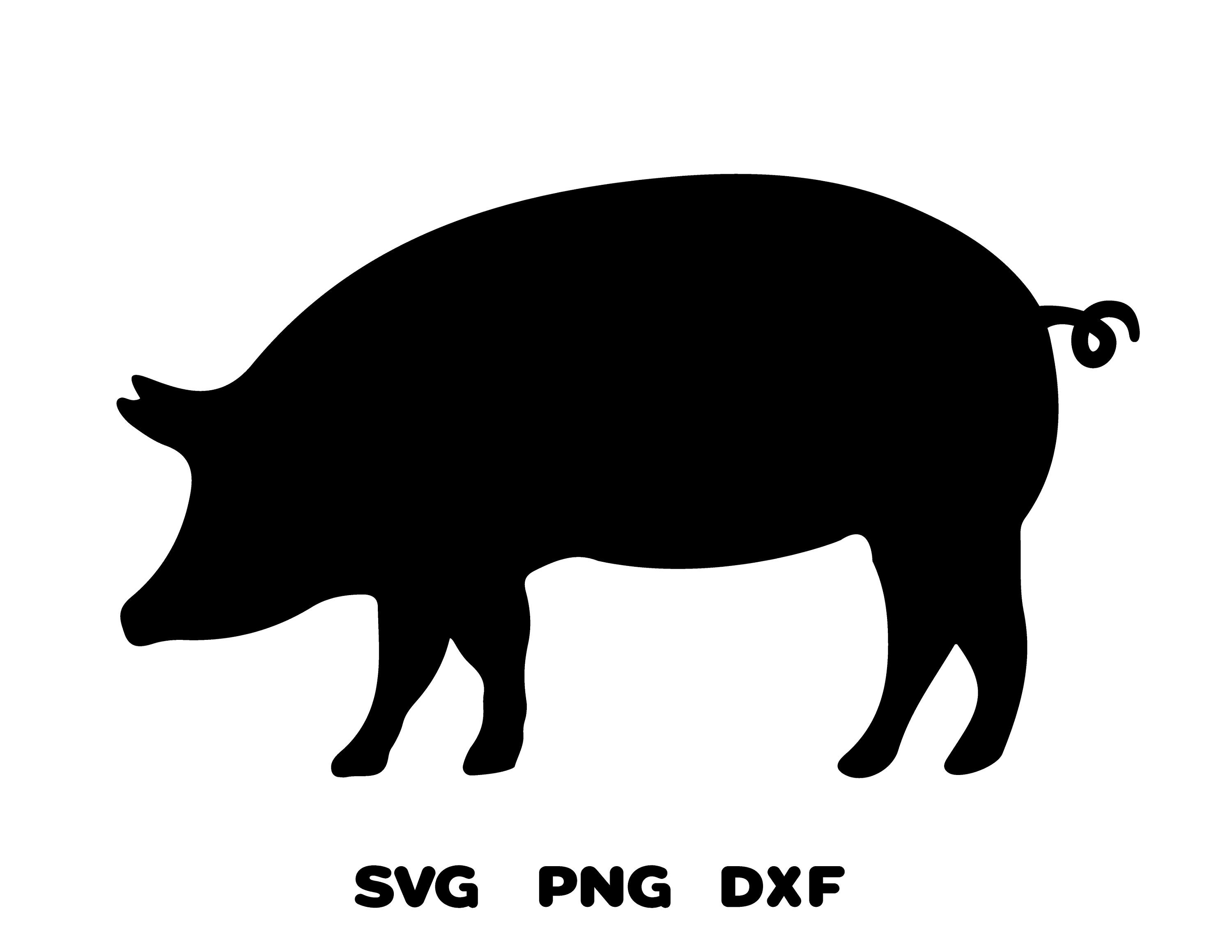 Pig Svg Pig Clip art Cricut SVG PNG DXF Silhouette | Etsy