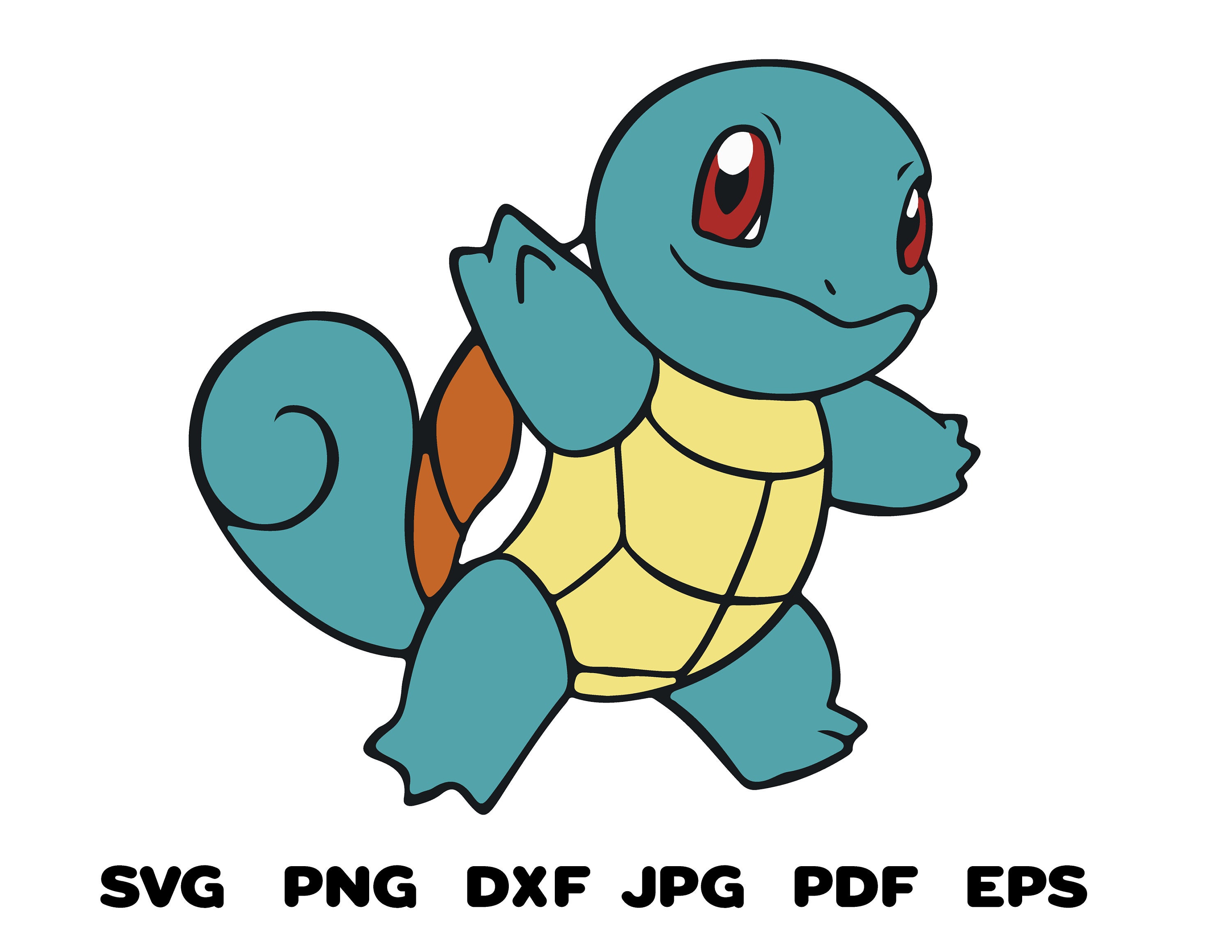 Pokemon Squirtle SVG PNG DXF Cricut Stickers Pokemon | Etsy