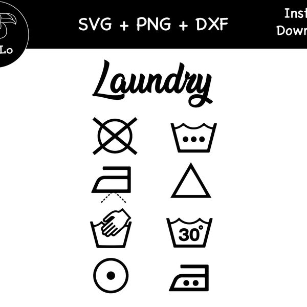 Laundry Symbols Svg - Etsy