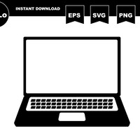 Laptop SVG, Laptop Cut File, Laptop DXF, PNG, Laptop Clipart, Laptop ...
