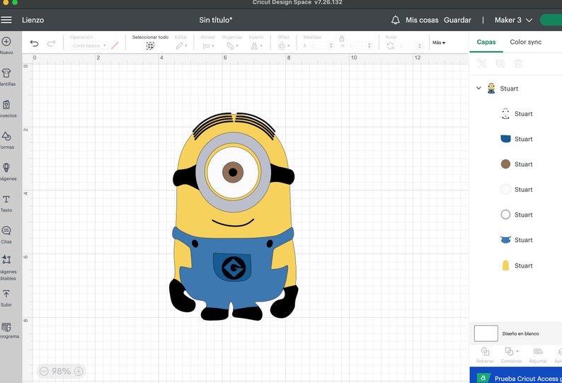 Stuart Minion SVG: Layered Decal, PNG, DXF - Etsy