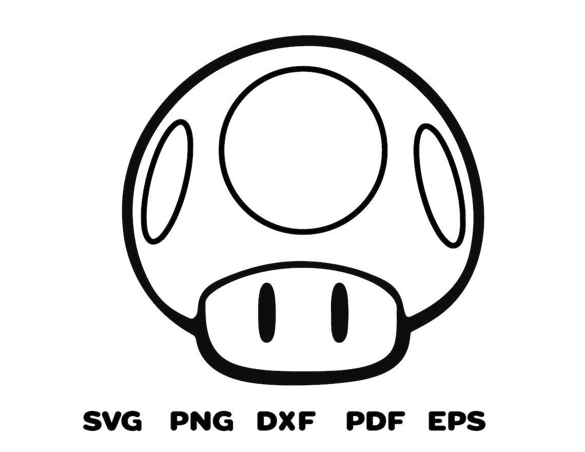 Super Mario Mushroom SVG PNG DXF Cricut Stickers | Etsy