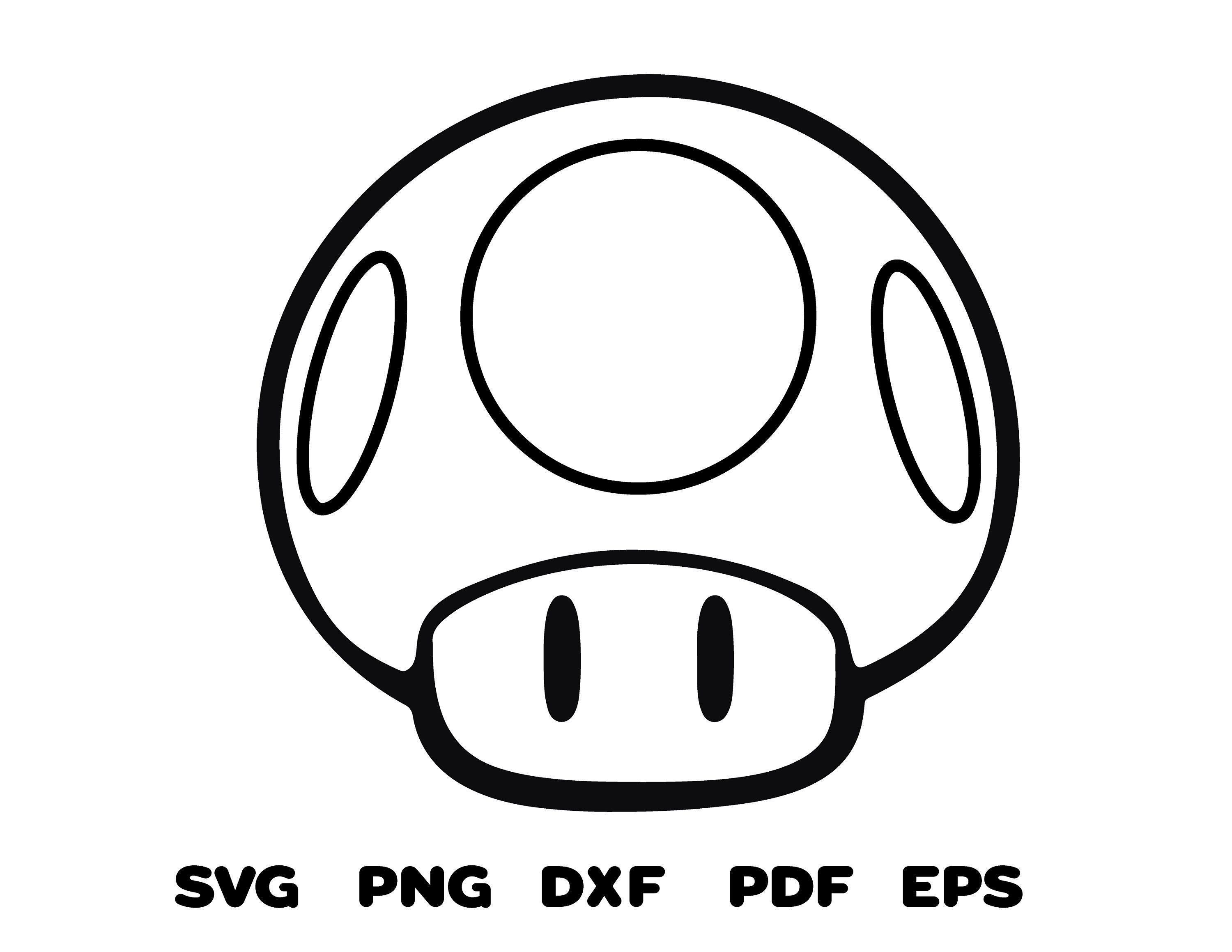 Super Mario Mushroom SVG PNG DXF Cricut Stickers | Etsy