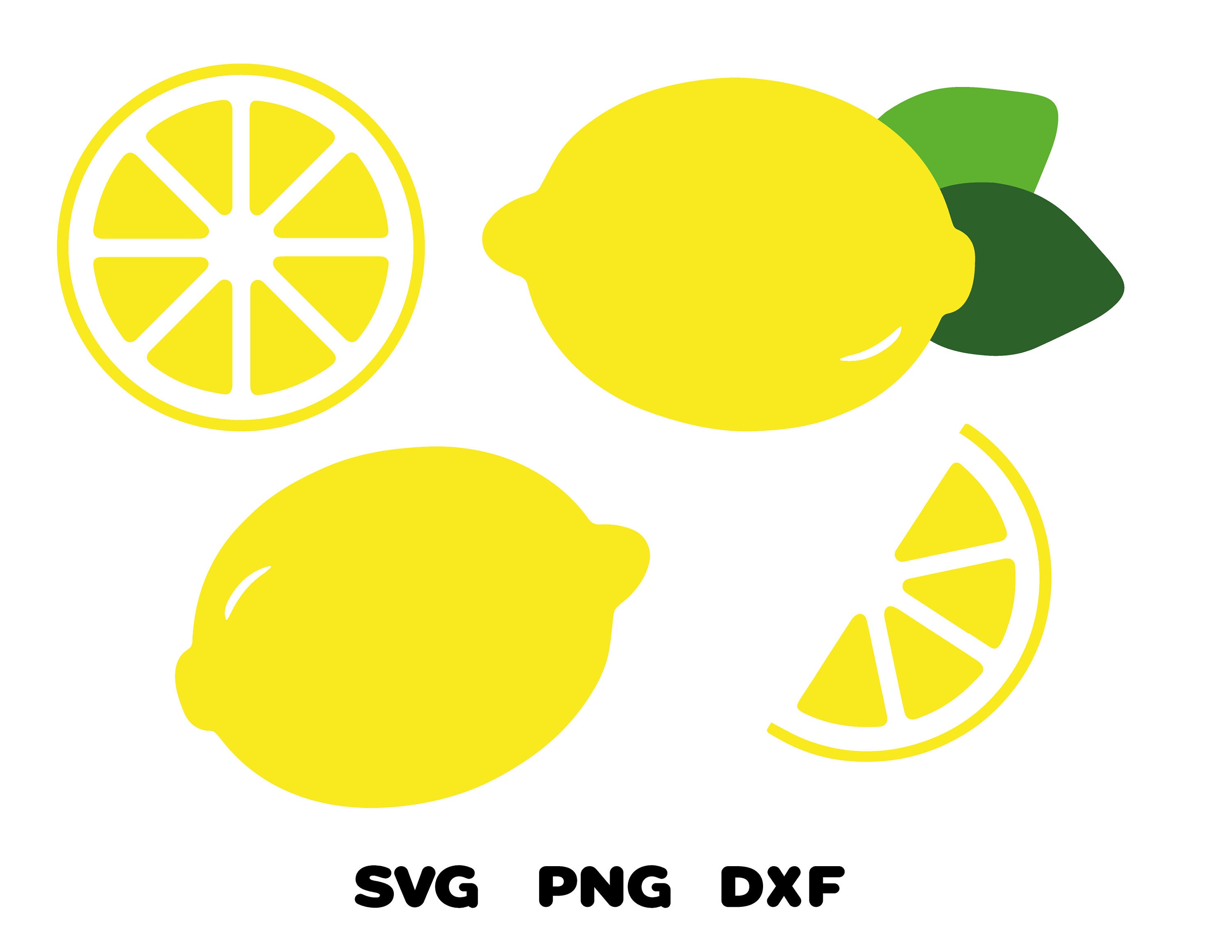 Lemon Svg SVG PNG DXF Lemon Cricut Silhouette | Etsy