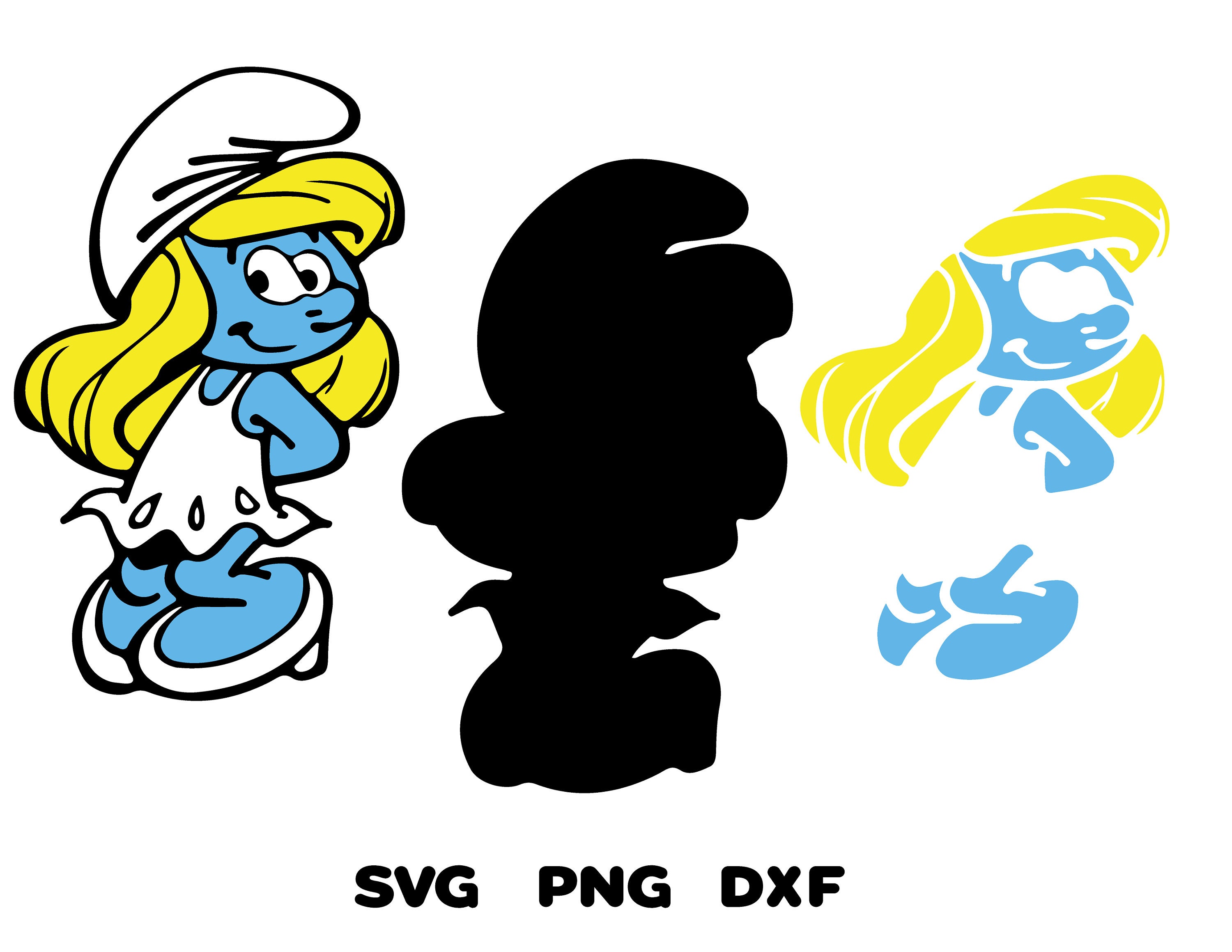 Smurfette Svg SVG PNG DXF Cricut Silhouette Schlümpfe | Etsy