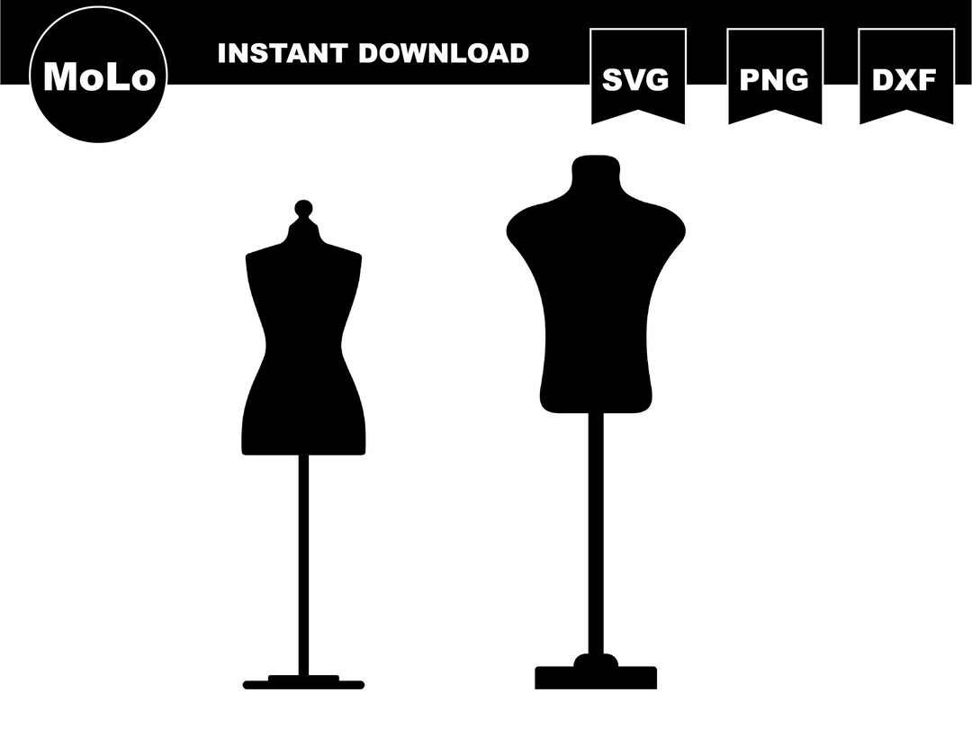Mannequin Svg, Tailoring Mannequin Cricut, SVG, PNG, DXF Silhouette ...