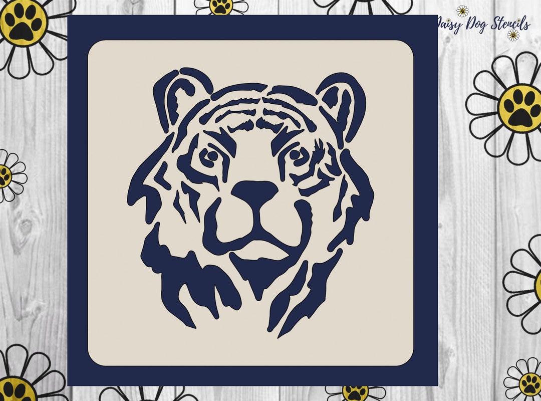 Big Cat Face Stencil for Arts and Crafts. - Etsy