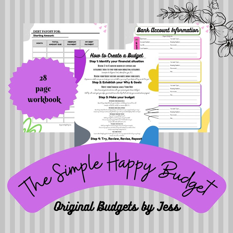 The Simple Happy Budget Workbook - Etsy