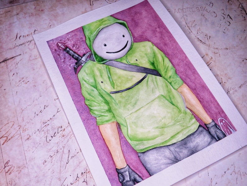 Dream Art Print, Minecraft Youtuber, Twitch Streamer, Dream Fan Art ...