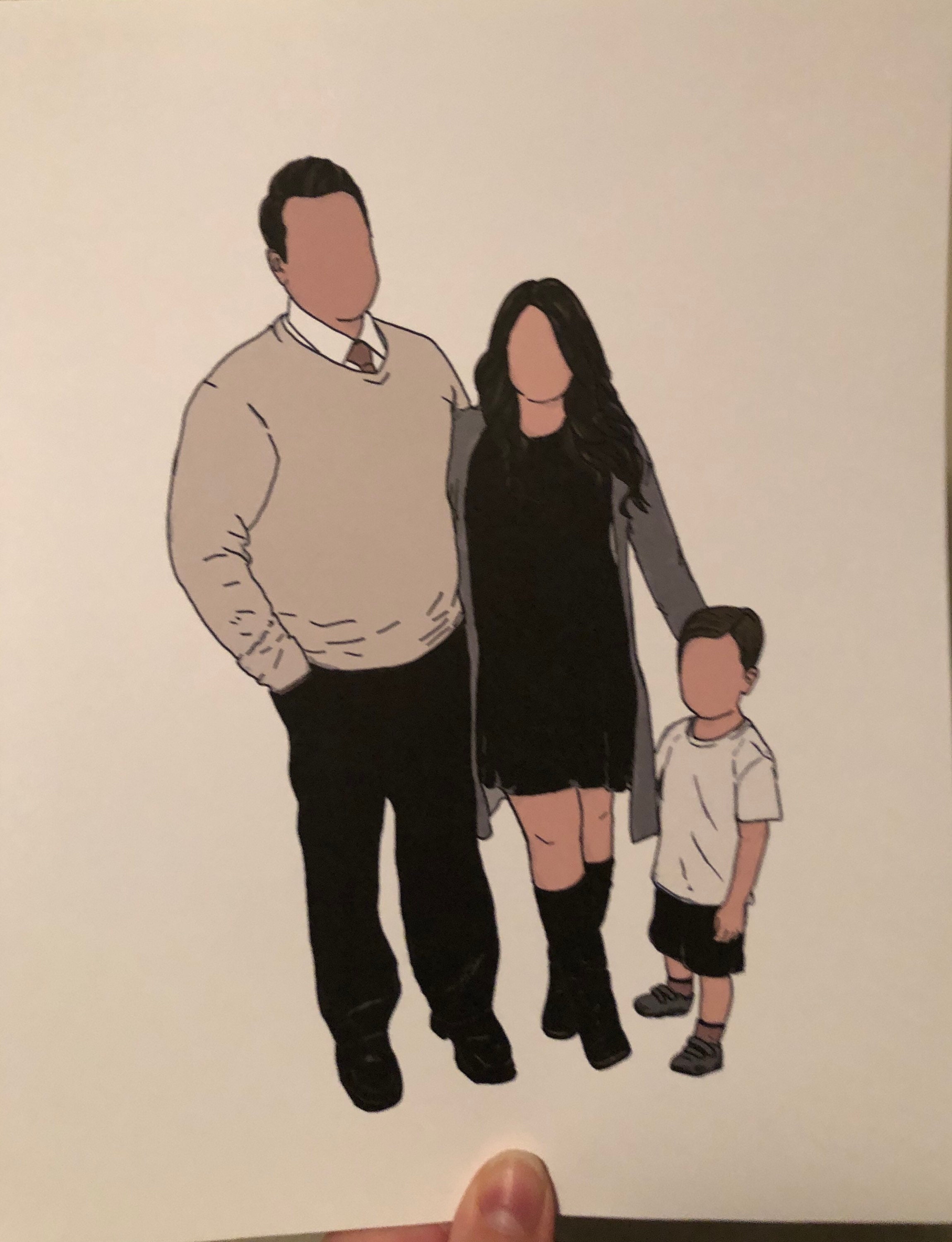 Faceless Family Portraits/ Digital Family Portraits/ Faceless ...