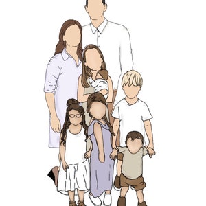 Faceless Family Portraits/ Digital Family Portraits/ Faceless ...
