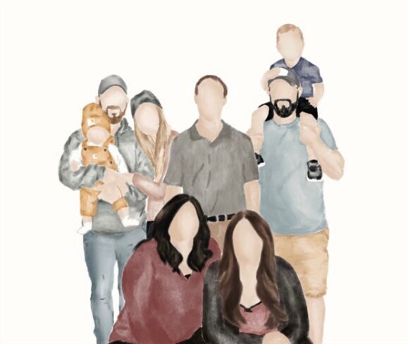 Faceless Family Portraits/ Digital Family Portraits/ Faceless ...