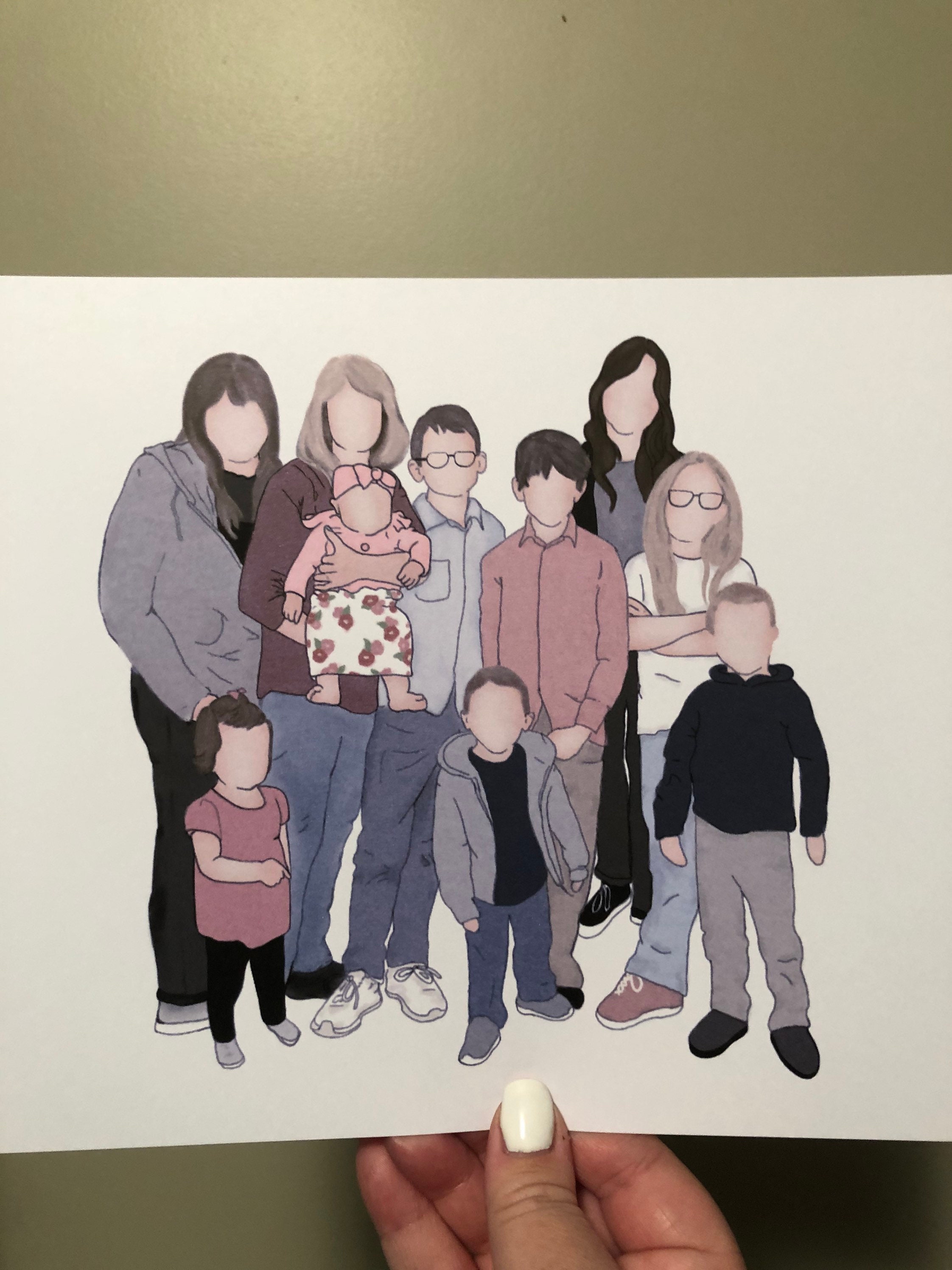 Faceless Family Portraits/ Digital Family Portraits/ Faceless ...