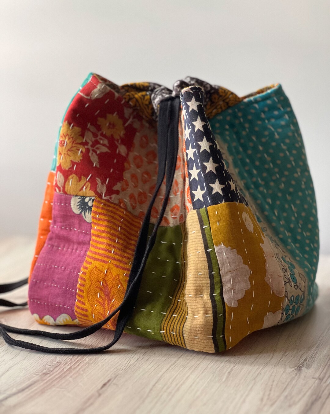 Japanese Rice Pouch Kantha Bag Kantha Gift Cosmetic Bag Komebukuro ...