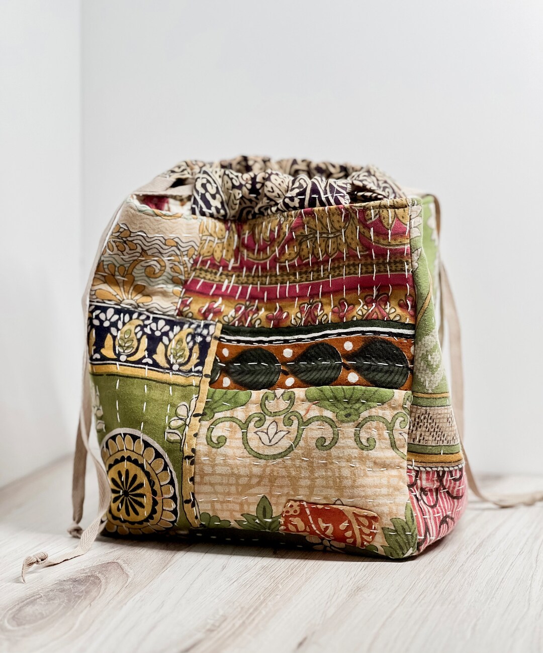 Japanese Rice Pouch Kantha Bag Kantha Gift Cosmetic Bag - Etsy