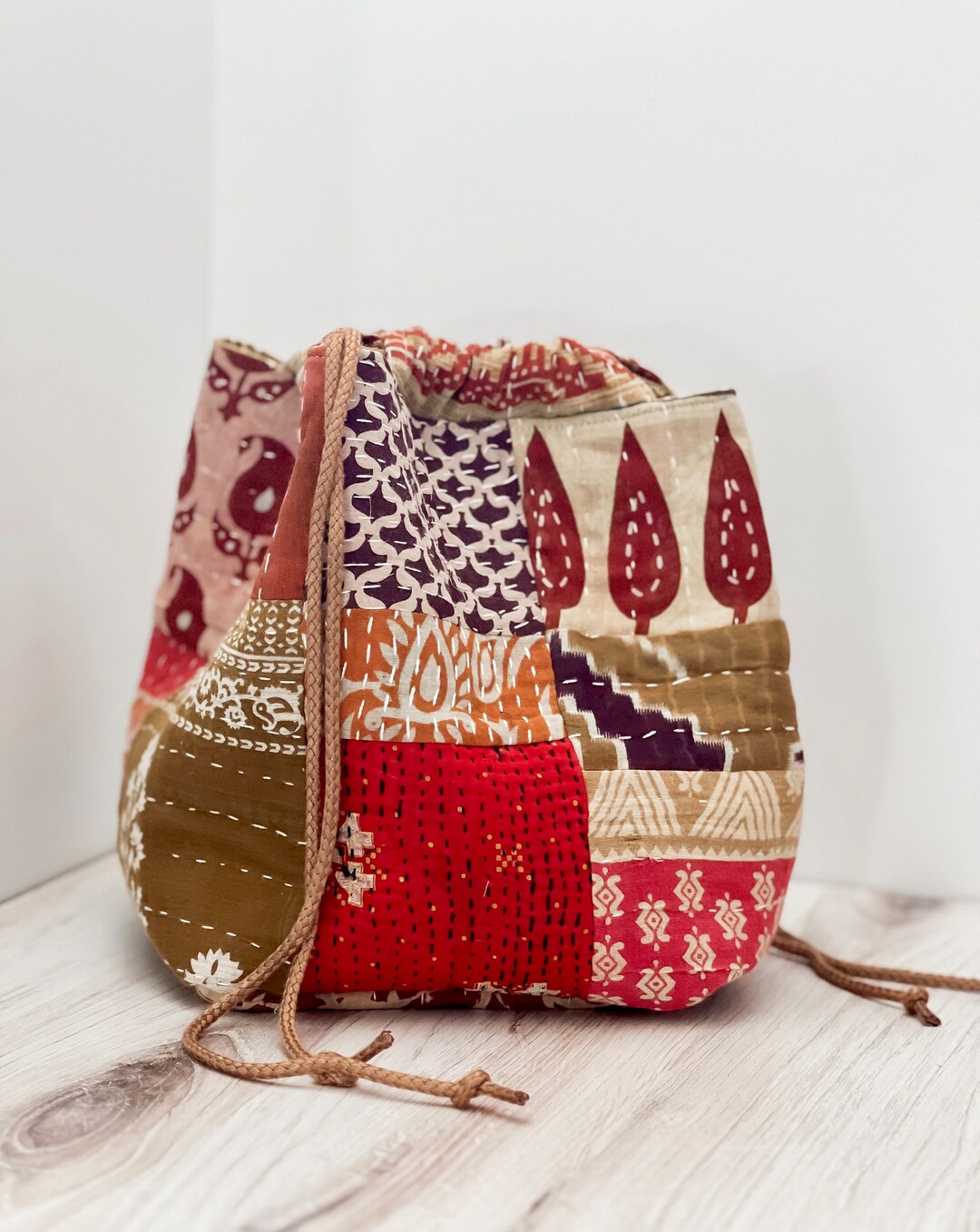 Japanese Rice Pouch Kantha Bag Kantha Gift Cosmetic Bag - Etsy