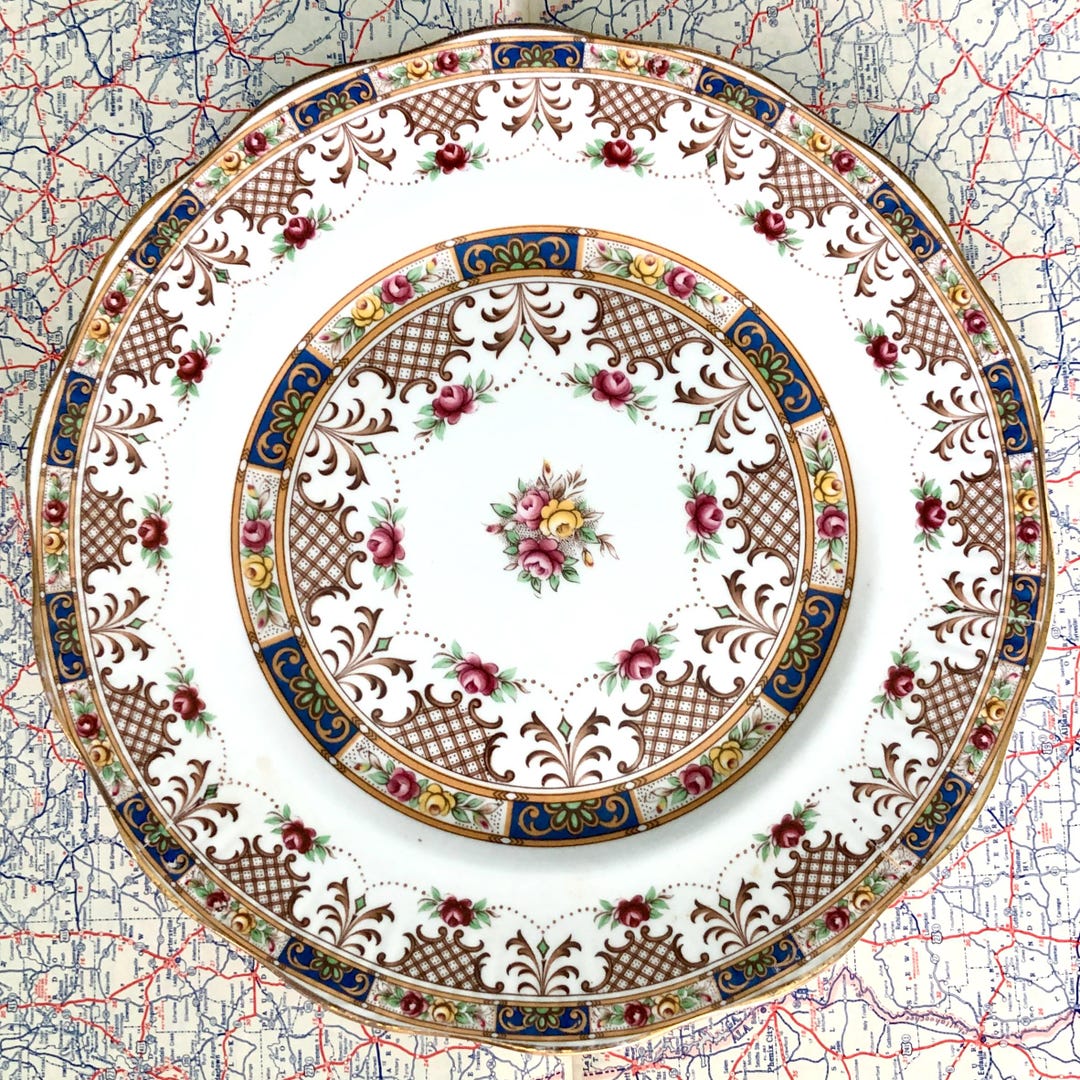 Vintage Rosina Queen's Fine China Dinner Plate: Kenilworth Floral, 10. ...