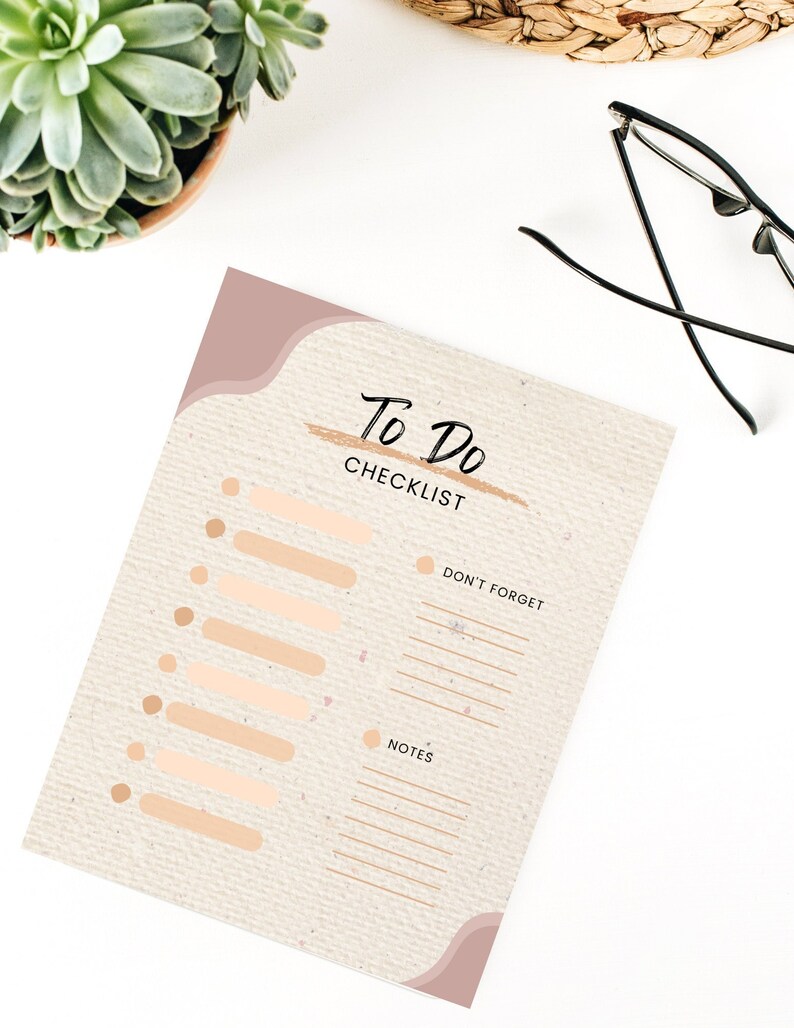 To Do Checklist Printable | PDF | Instant Download | Errands | Time ...