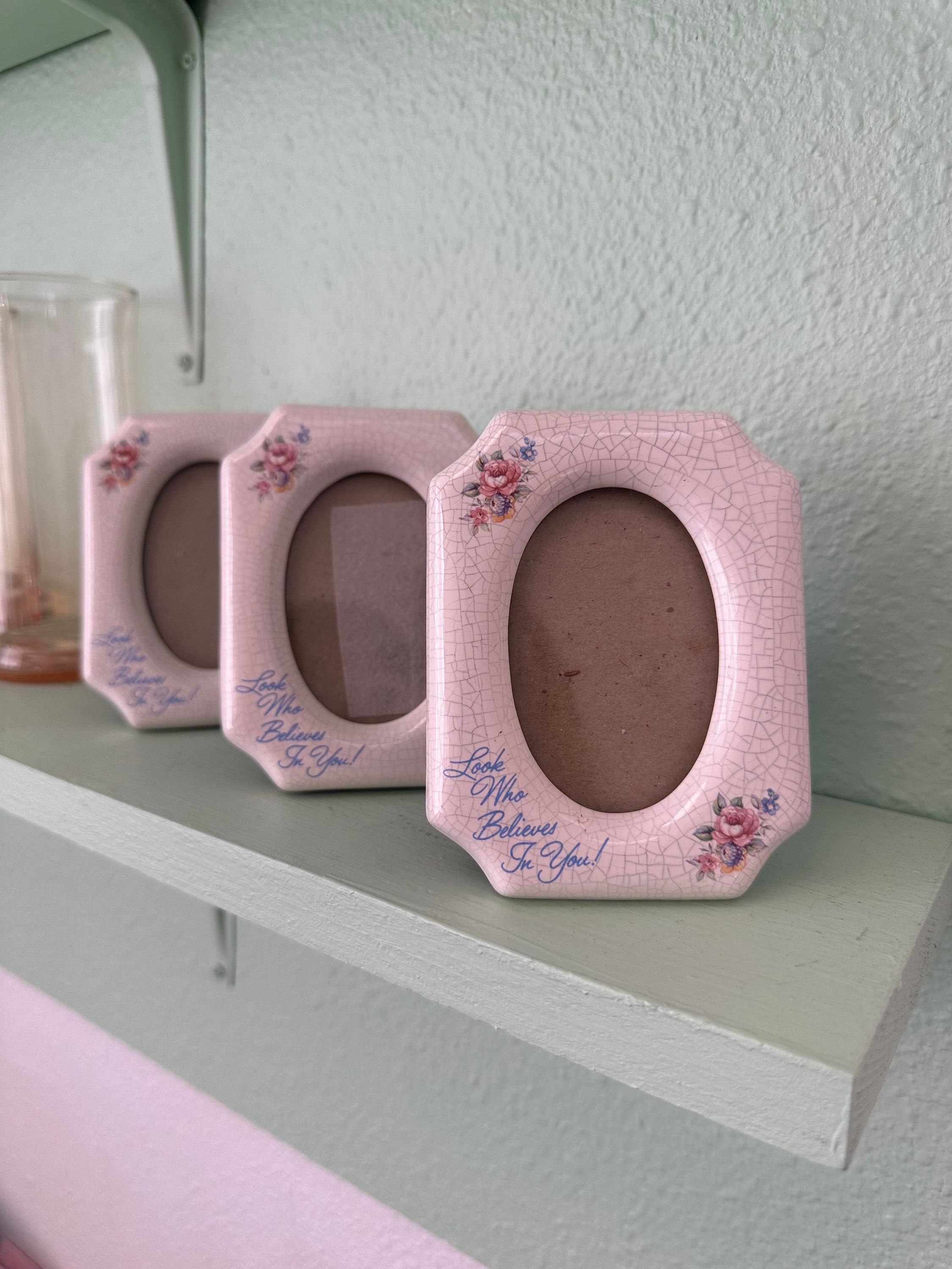 Vintage Mini Ceramic Frames look Who Believes in You 3 Available Sold ...