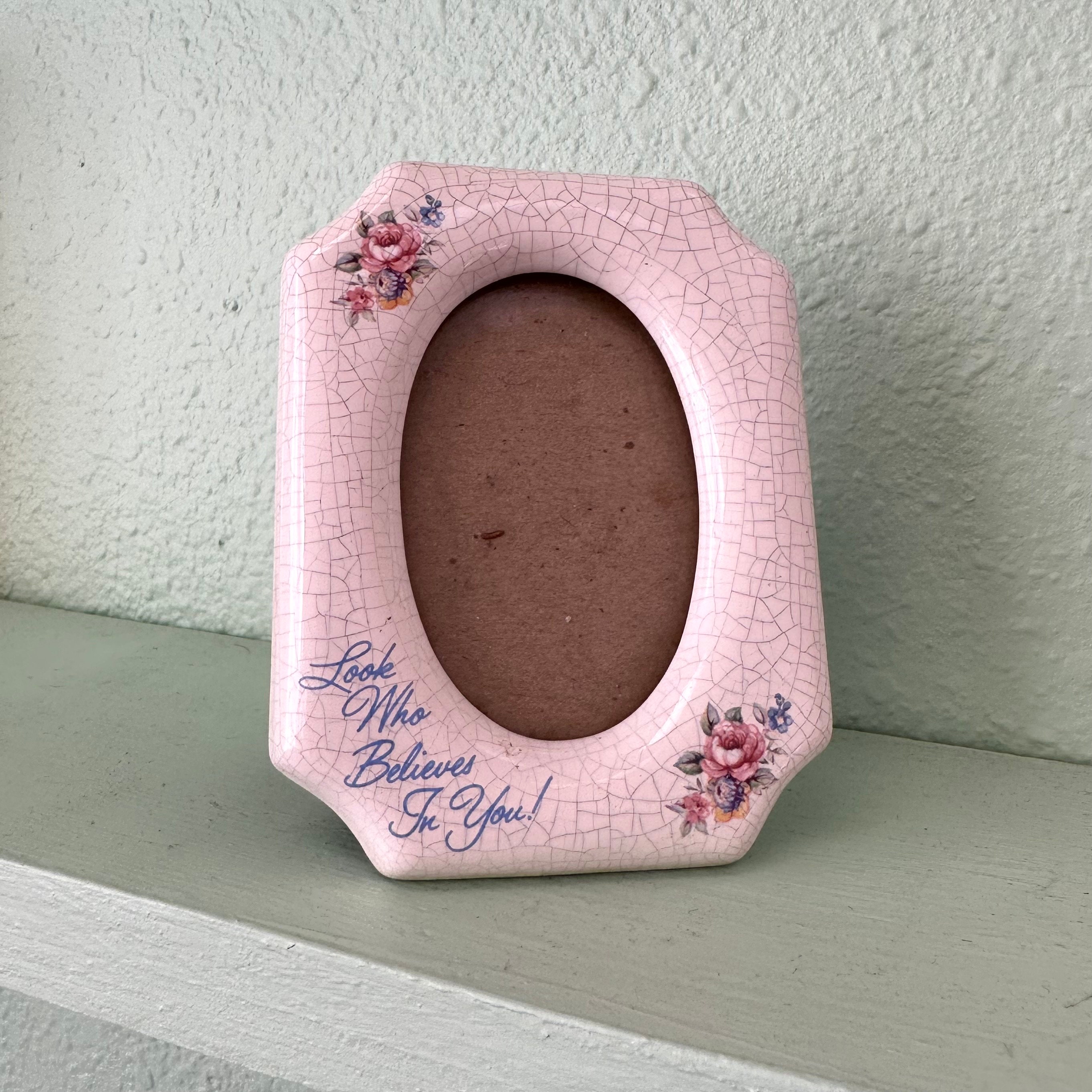 Vintage Mini Ceramic Frames look Who Believes in You 3 Available Sold ...