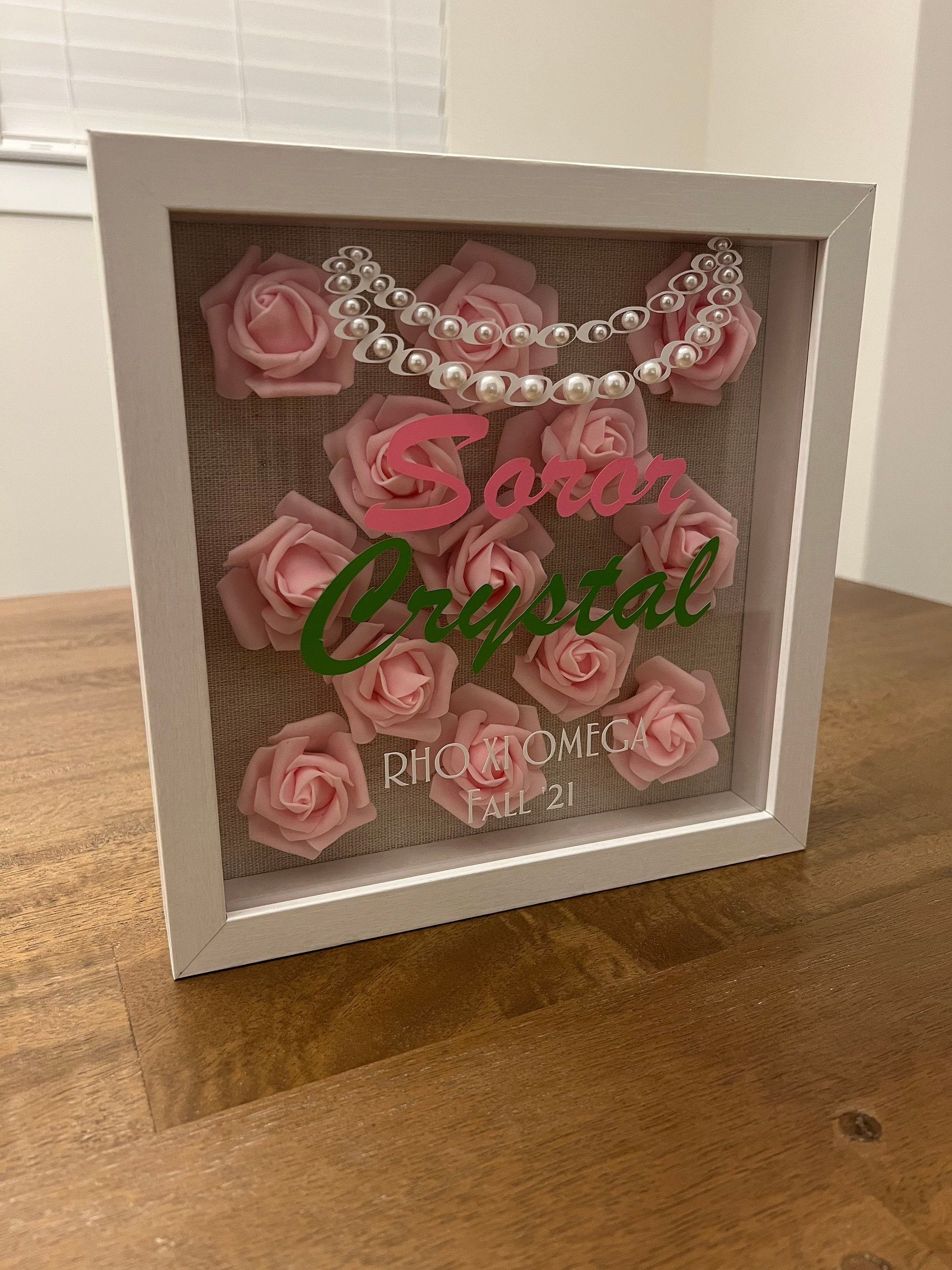 Pink Rose Shadow Box - Etsy