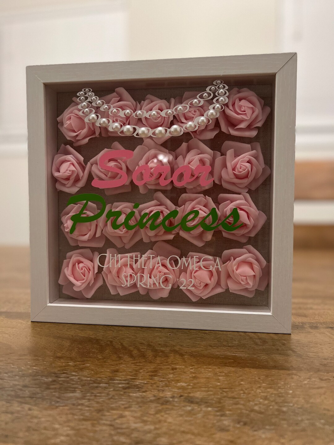 Pink Rose Shadow Box - Etsy