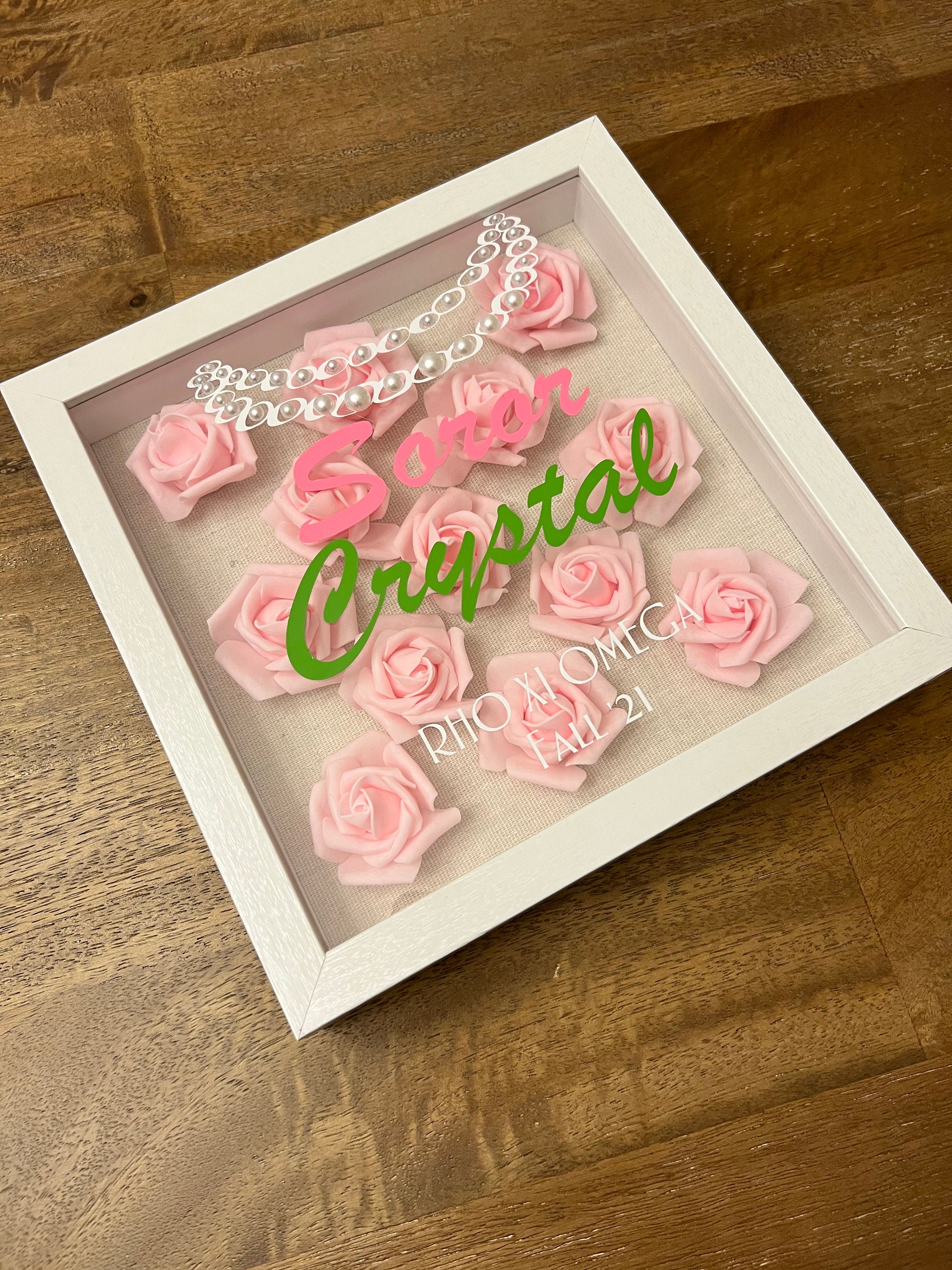 Pink Rose Shadow Box - Etsy