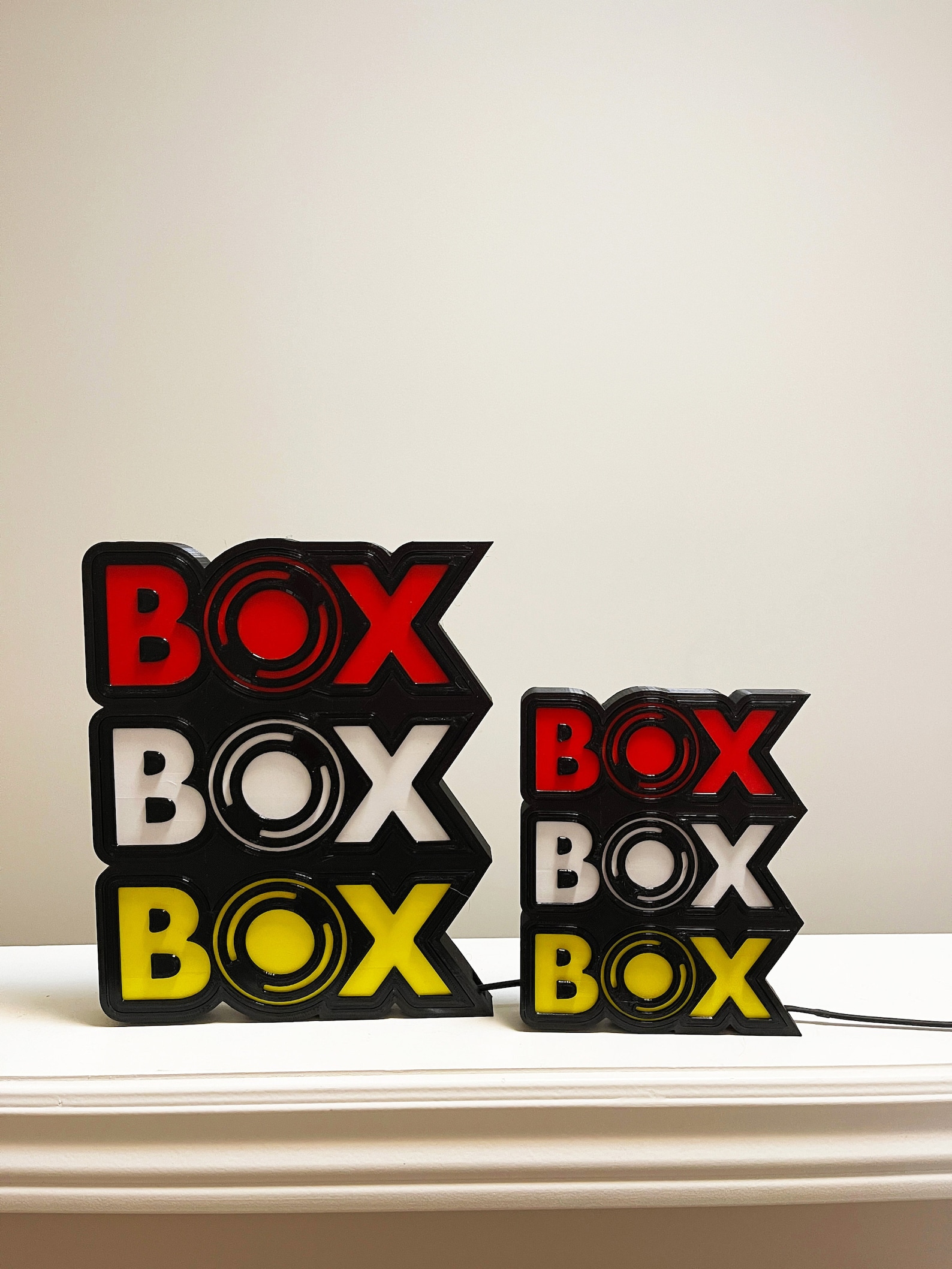 F1 Box Box Box Sign | Funny LED Sign | Mancave | Funny Sign - Etsy