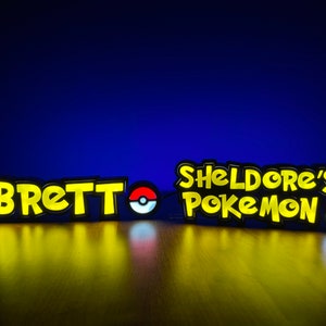 LED Pokemon Signs | Customized | 3D Names - Etsy