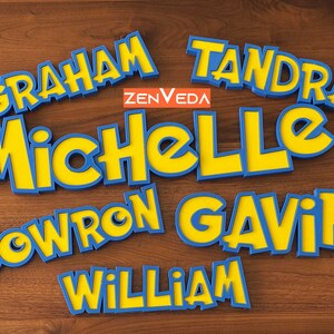Custom Pokemon 3D Name Signs | Etsy