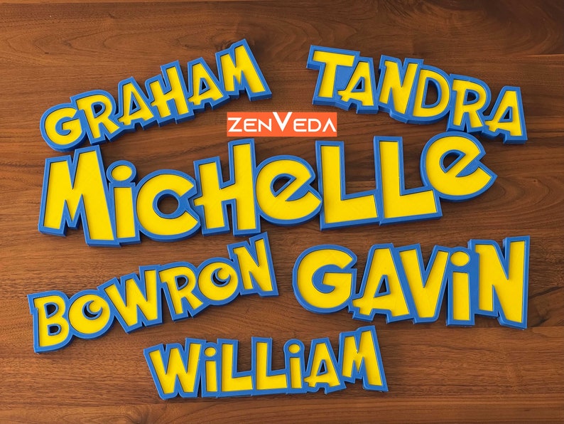 Custom Pokemon 3D Name Signs | Etsy