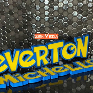 Custom Pokemon 3D Name Signs | Etsy