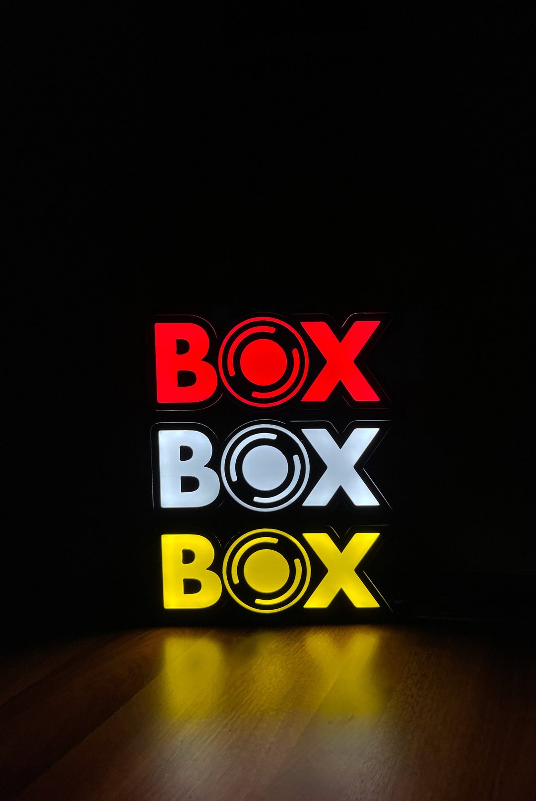 F1 Box Box Box Sign | Funny LED Sign | Mancave | Funny Sign - Etsy