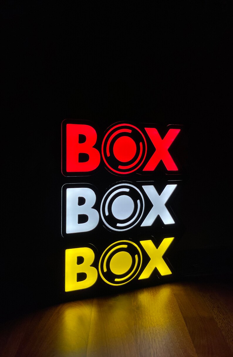 F1 Box Box Box Sign | Funny LED Sign | Mancave | Funny Sign - Etsy