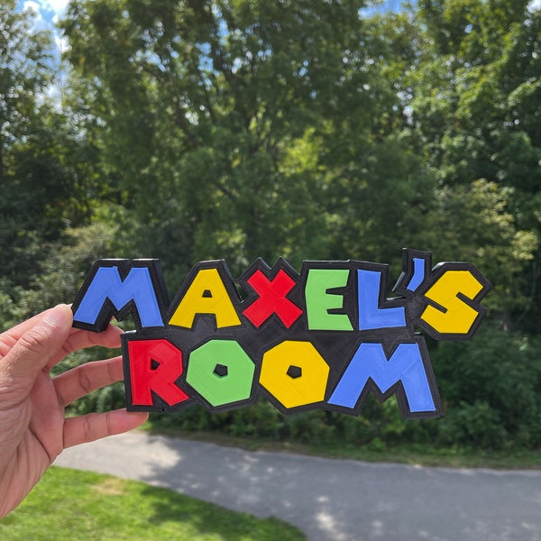 Super Mario Name Plate - Etsy Ireland